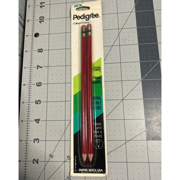Pedigree | Office | Vintage Pedigree Colored Pencils 977 Usa Red Finest ...